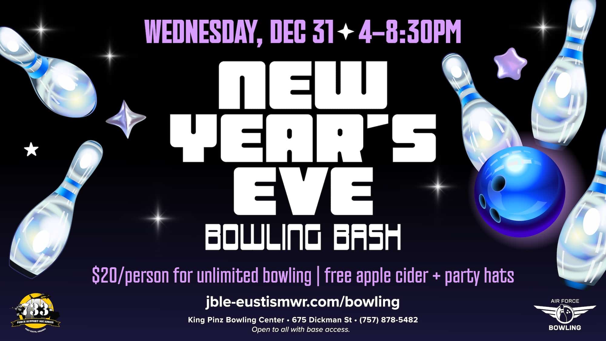 King Pinz Bowling Center | Joint Base Langley-Eustis